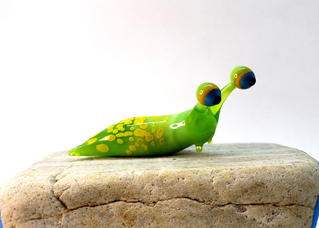 Crazy Slug Figurine, Blown Glass Slug, Art Glass Slug, Slug Collection ...