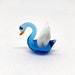 Glass Miniature Swan, Small Glass Figurine, Art Glass Swan, Figurine ...