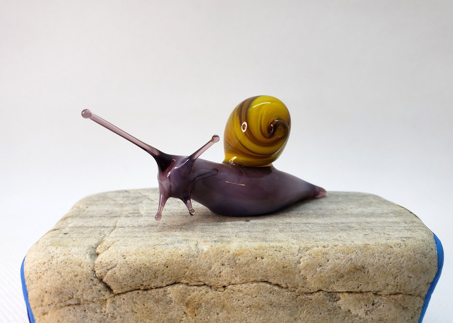 Snail Sculpture Blown Glass Snail Art Glass Glass Snail | Etsy