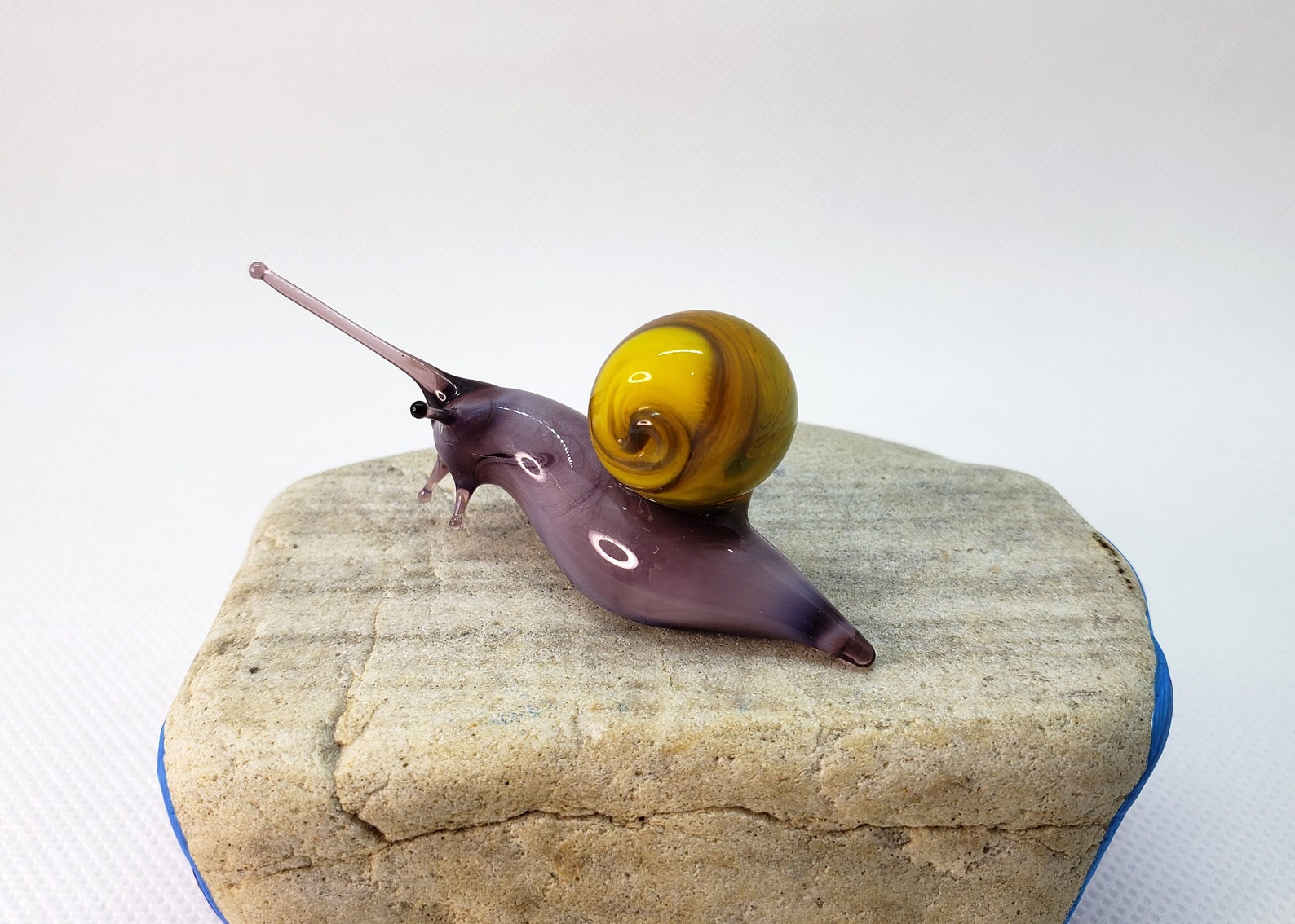 Snail Sculpture Blown Glass Snail Art Glass Glass Snail | Etsy