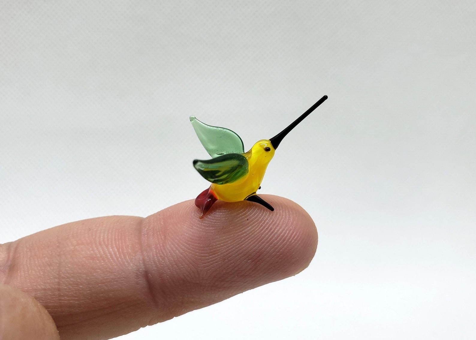Super Mini Glass Hummingbird Glass Miniature Bird Sculpture | Etsy