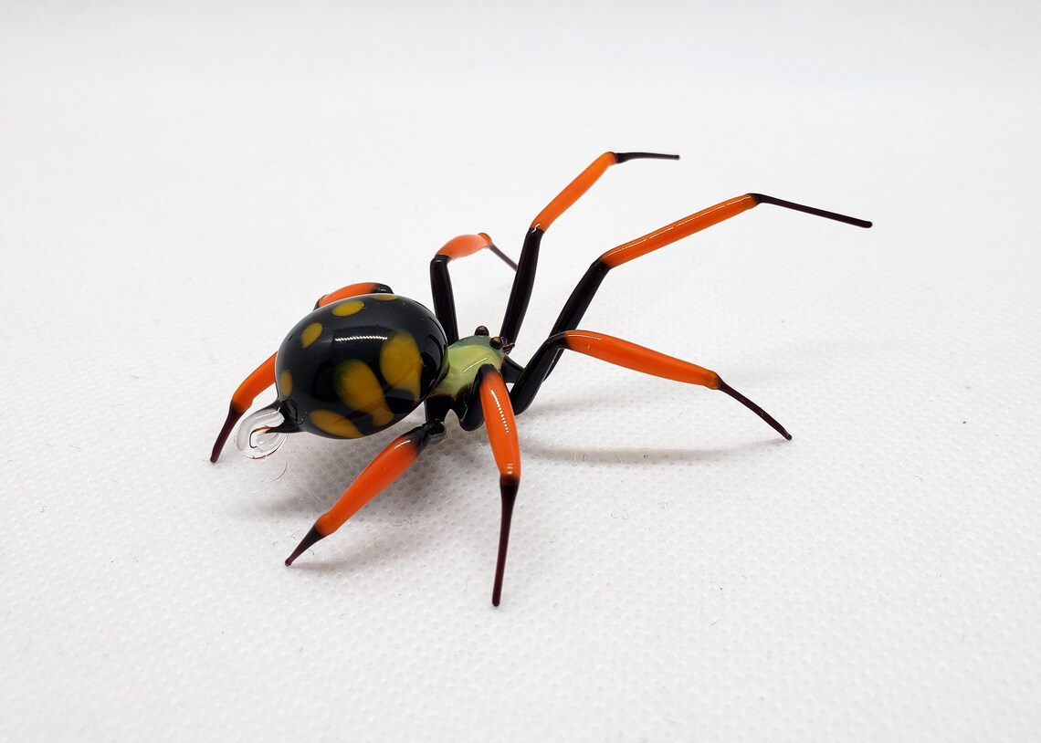 Hanging Red Spider, Handcrafted Glass Animal, Figurine Blown Glass ...
