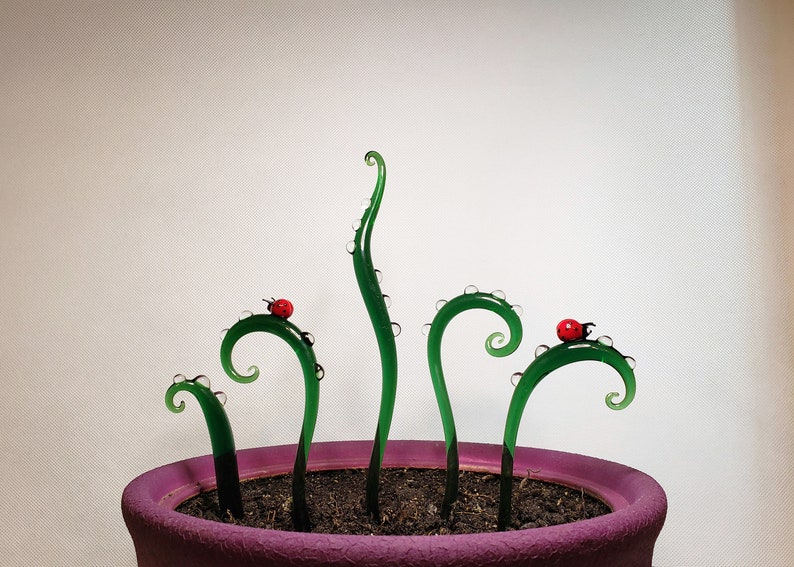 Glass Plant Glass Flower Glass Garden Art Blown Garden - Etsy