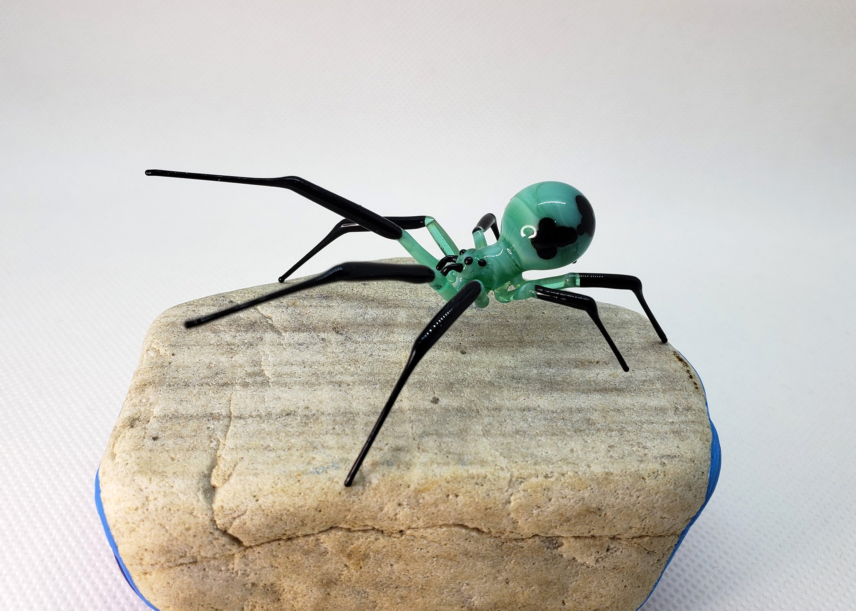 Spider Figurine, Art Glass Spider Figurine, Figurine Blown Glass Spider ...