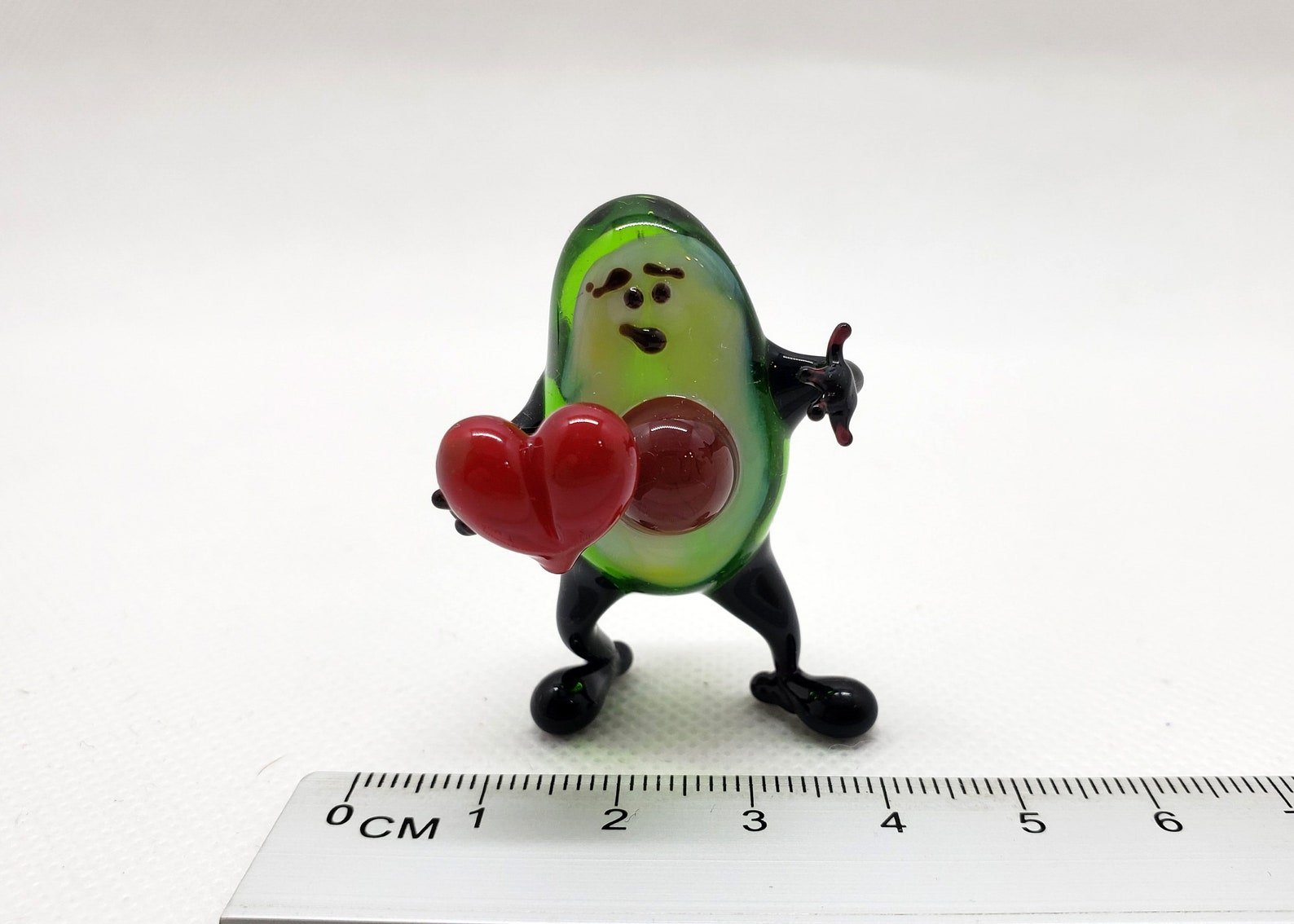 Cool Avocado With Heart Blown Glass Art Glass Glass Avocado - Etsy