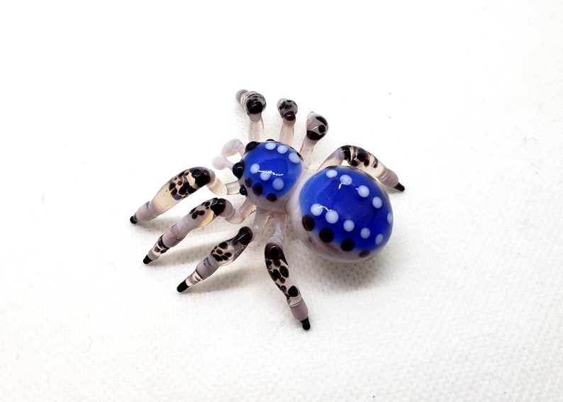 Glass Figurine Jumping Spider Glass Brown Spider Handblown - Etsy