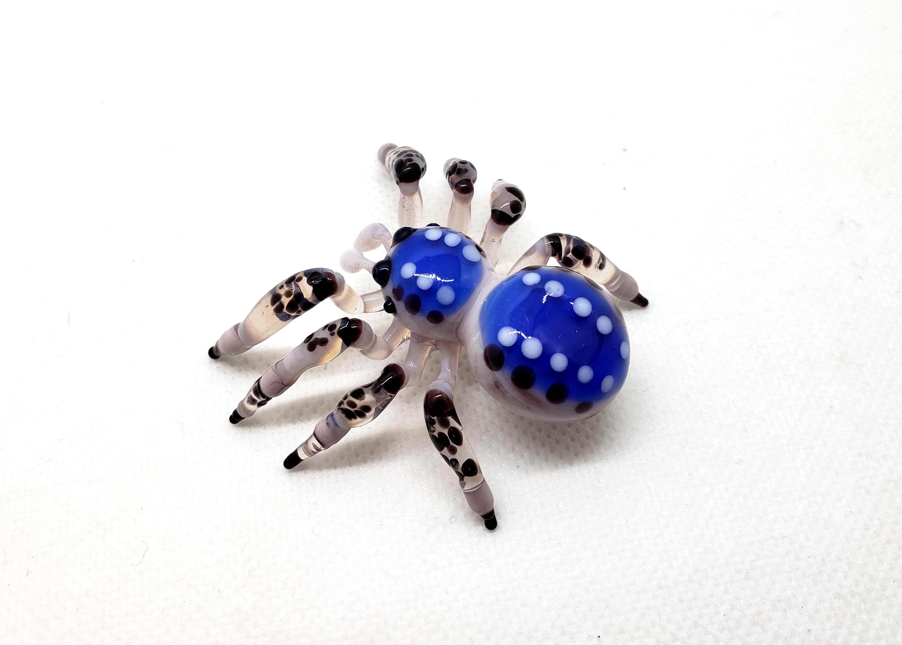 Glass Figurine Jumping Spider, Glass Brown Spider, Handblown Glass ...