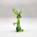 Art Glass Rabbit With Flower, Blown Glass Rabbit, Glass Miniature ...