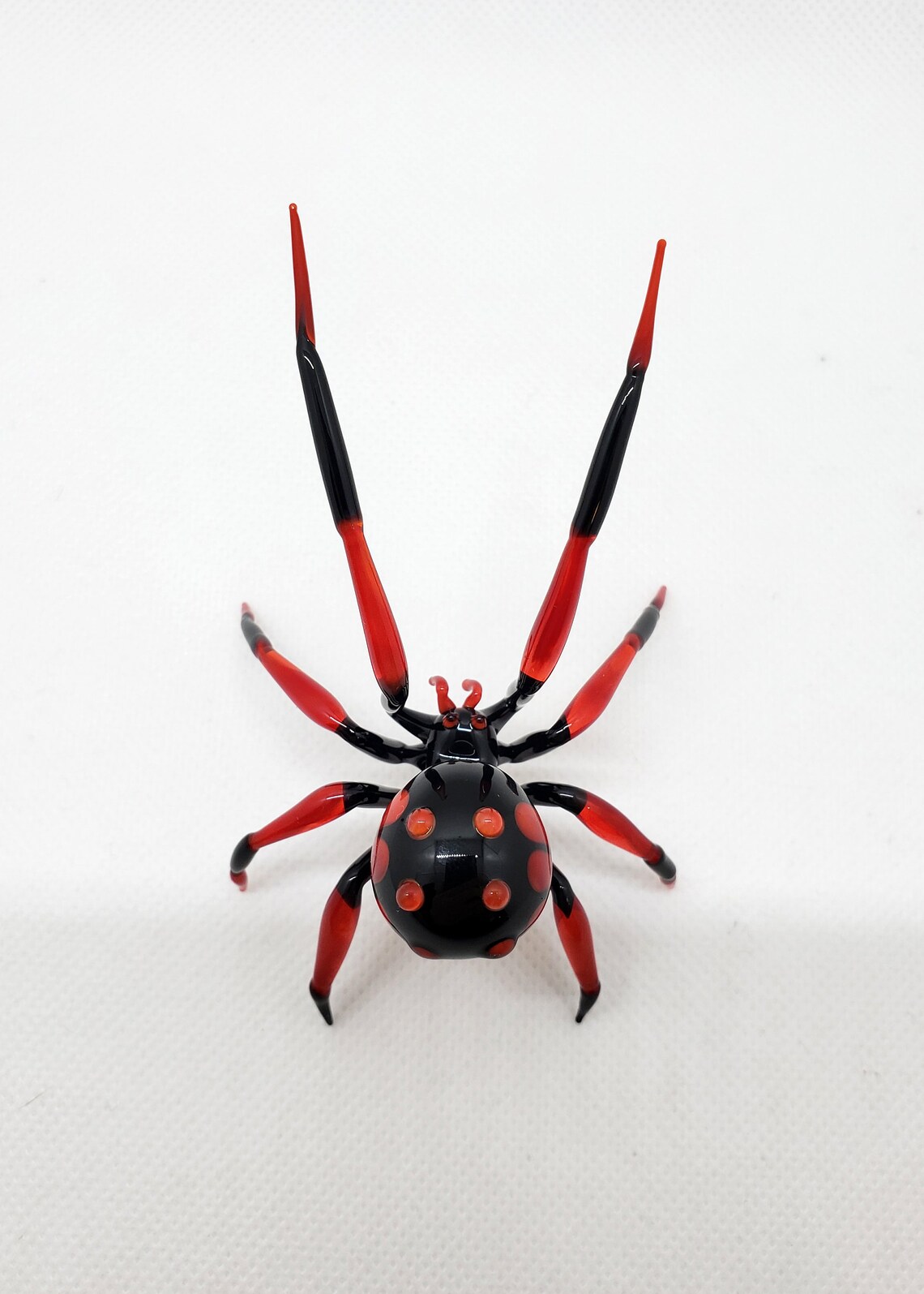 Glass Red Spider Figurine Handcrafted Glass Animal Figurine - Etsy