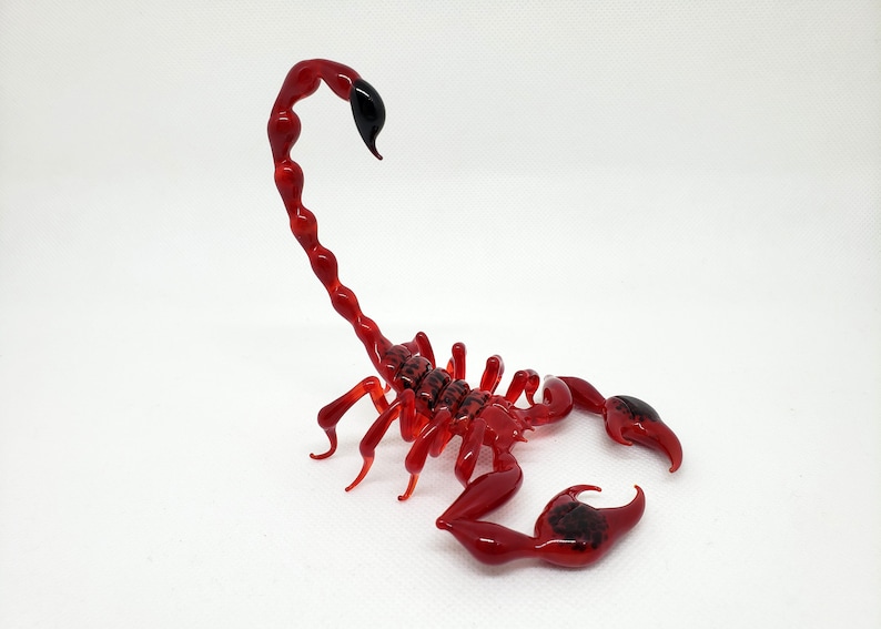 Red Scorpion Figurine Handblown Scorpion Scorpion Glass - Etsy