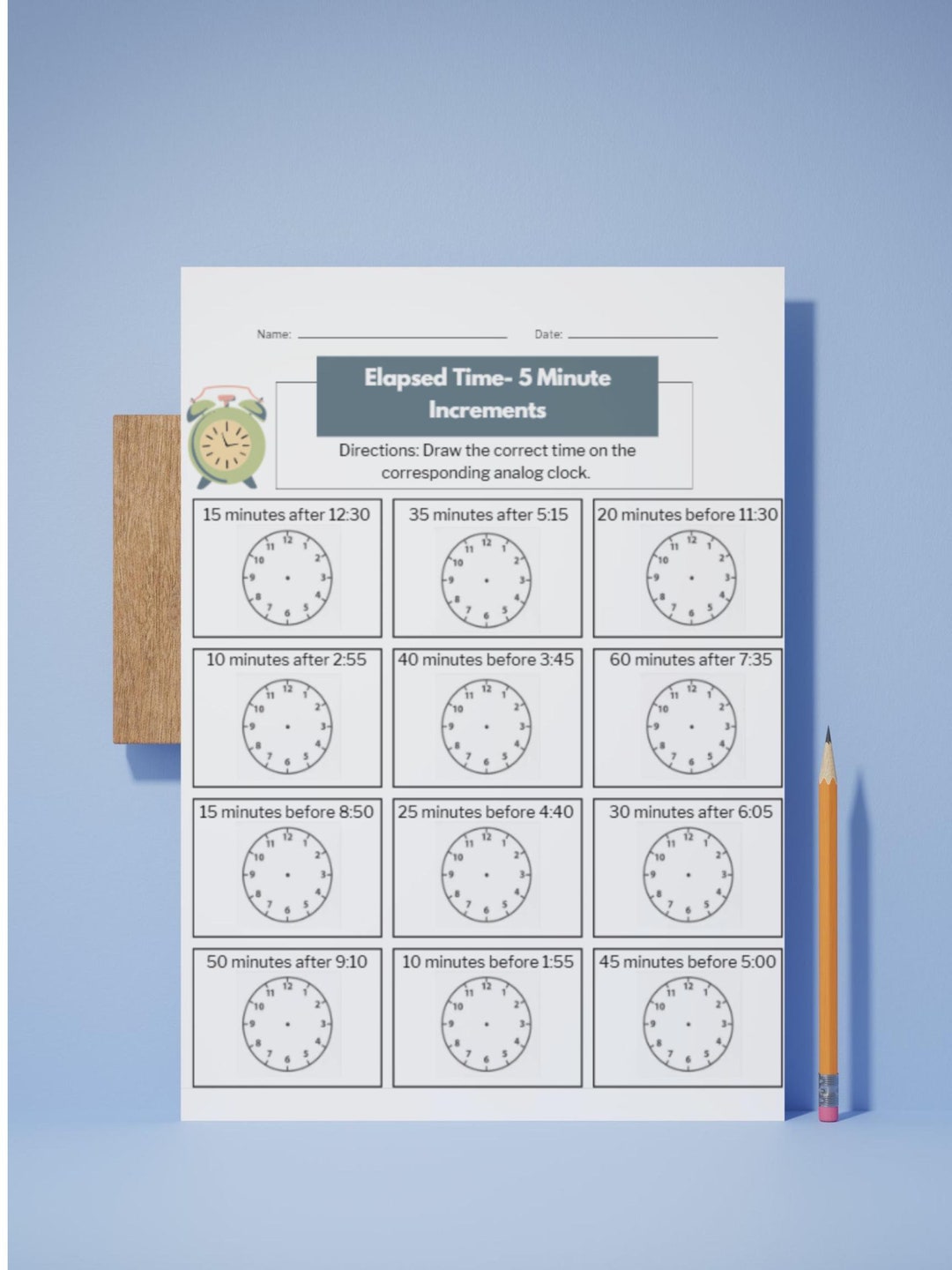 Downloadable Elapsed Time Worksheet for 3rd Grade Teachers - Etsy