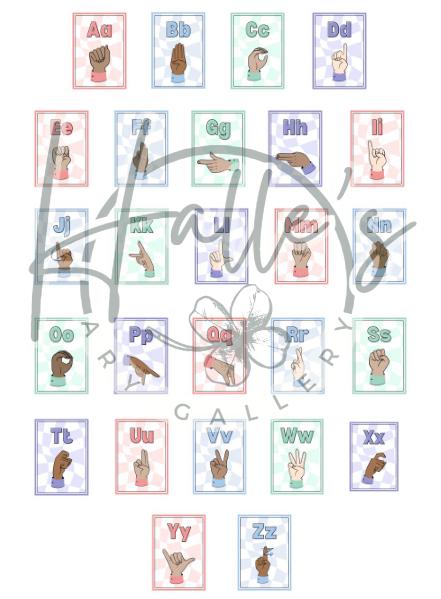 Inclusive American Sign Language Alphabet Posters for Classroom - Etsy