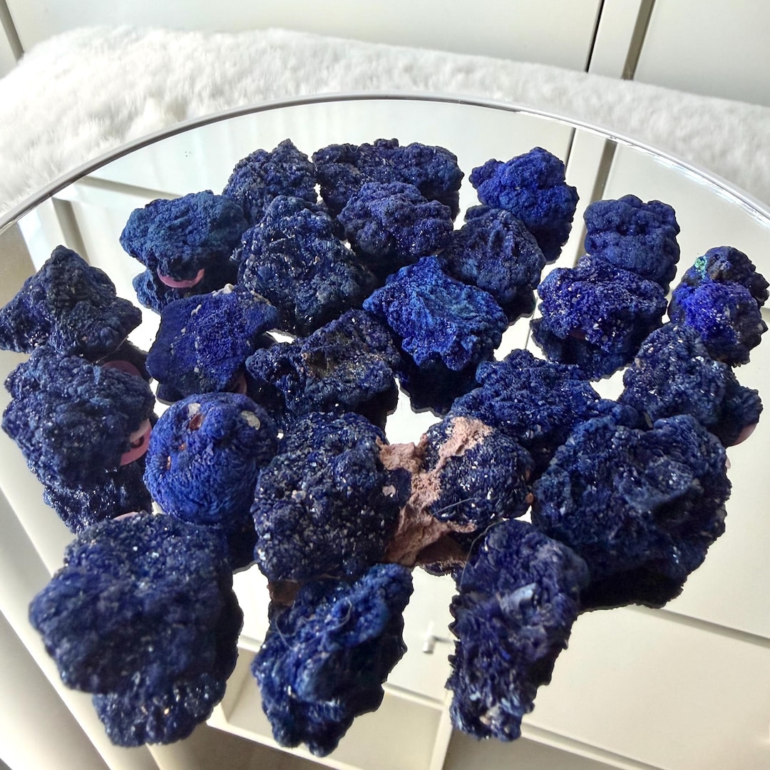One Druzy Azurite Cluster Small - Etsy