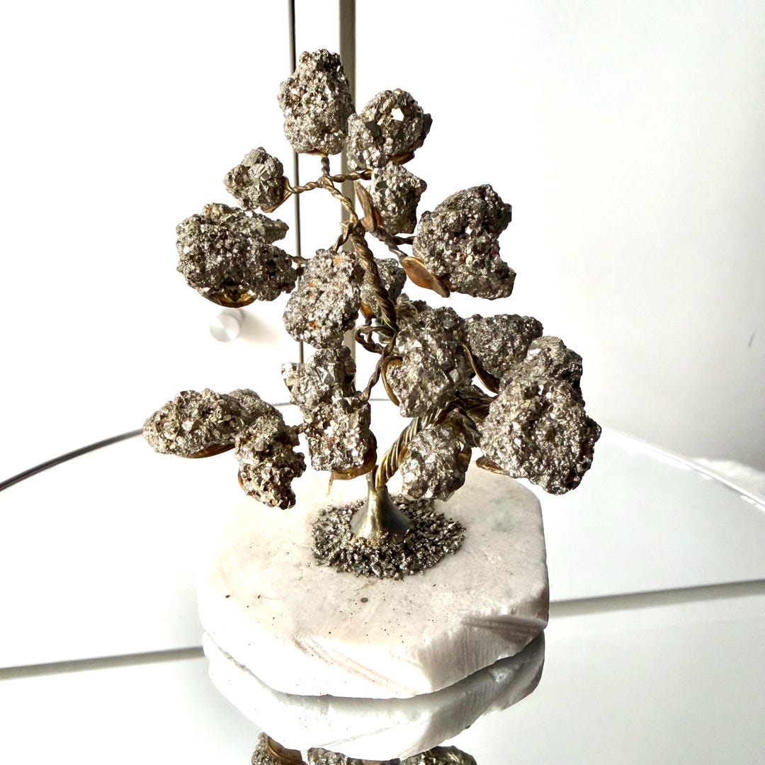 Druzy Pyrite Tree Small - Etsy