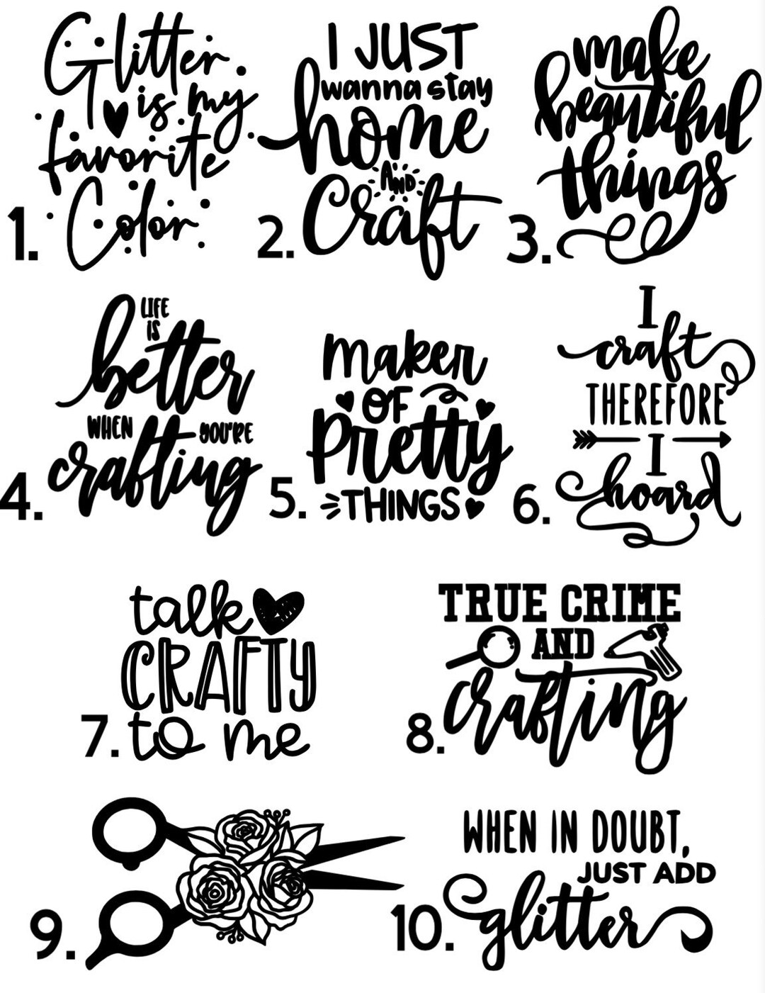 Crafter Decals; Craft Diy Handmade - Etsy