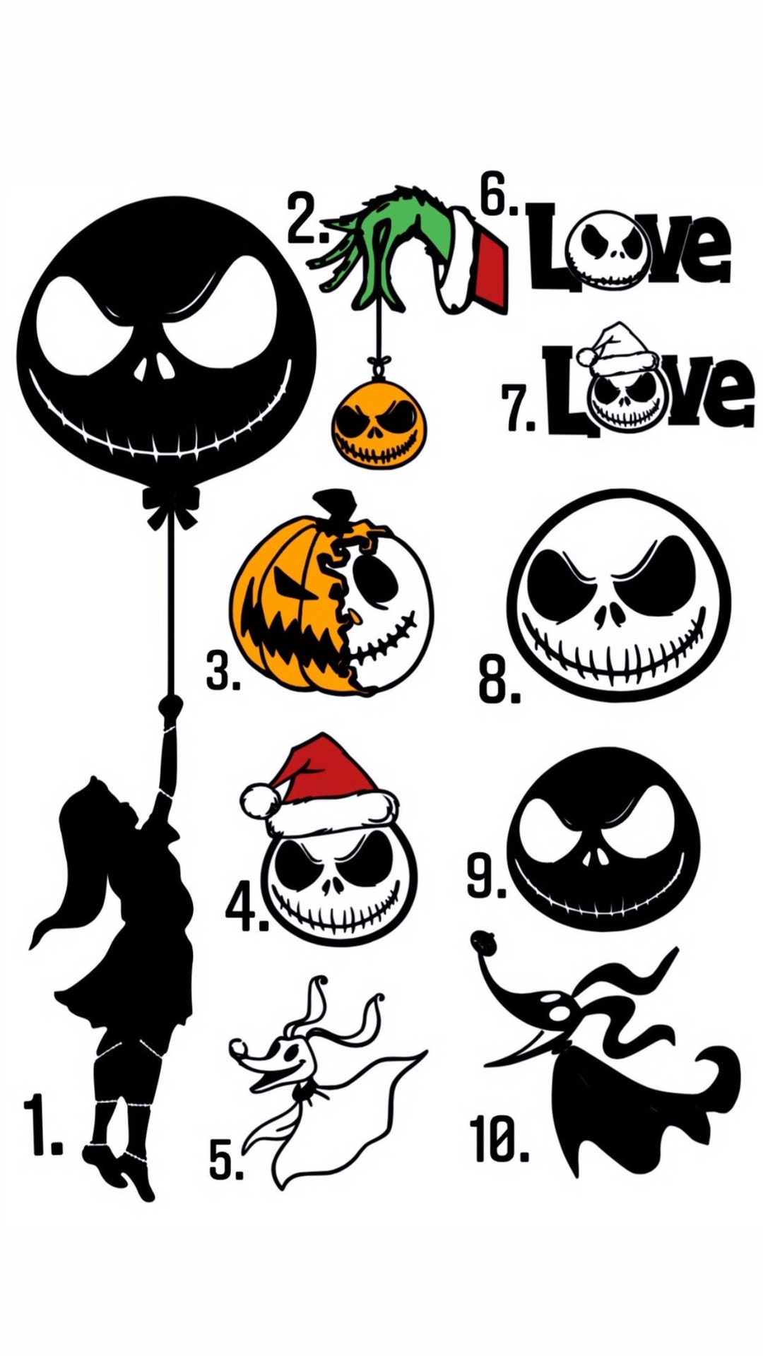 Nightmare Before Christmas Decals - Etsy