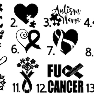 Awareness & Ribbon Decals - Etsy