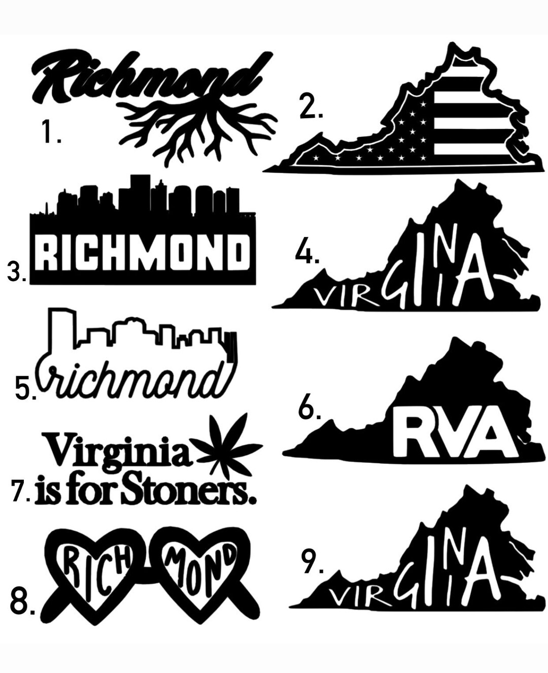 Virginia Richmond VA Rva Decal - Etsy