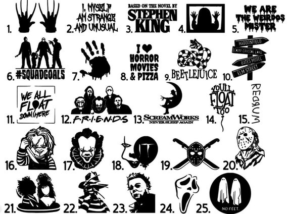Horror Movie Halloween Decal - Etsy