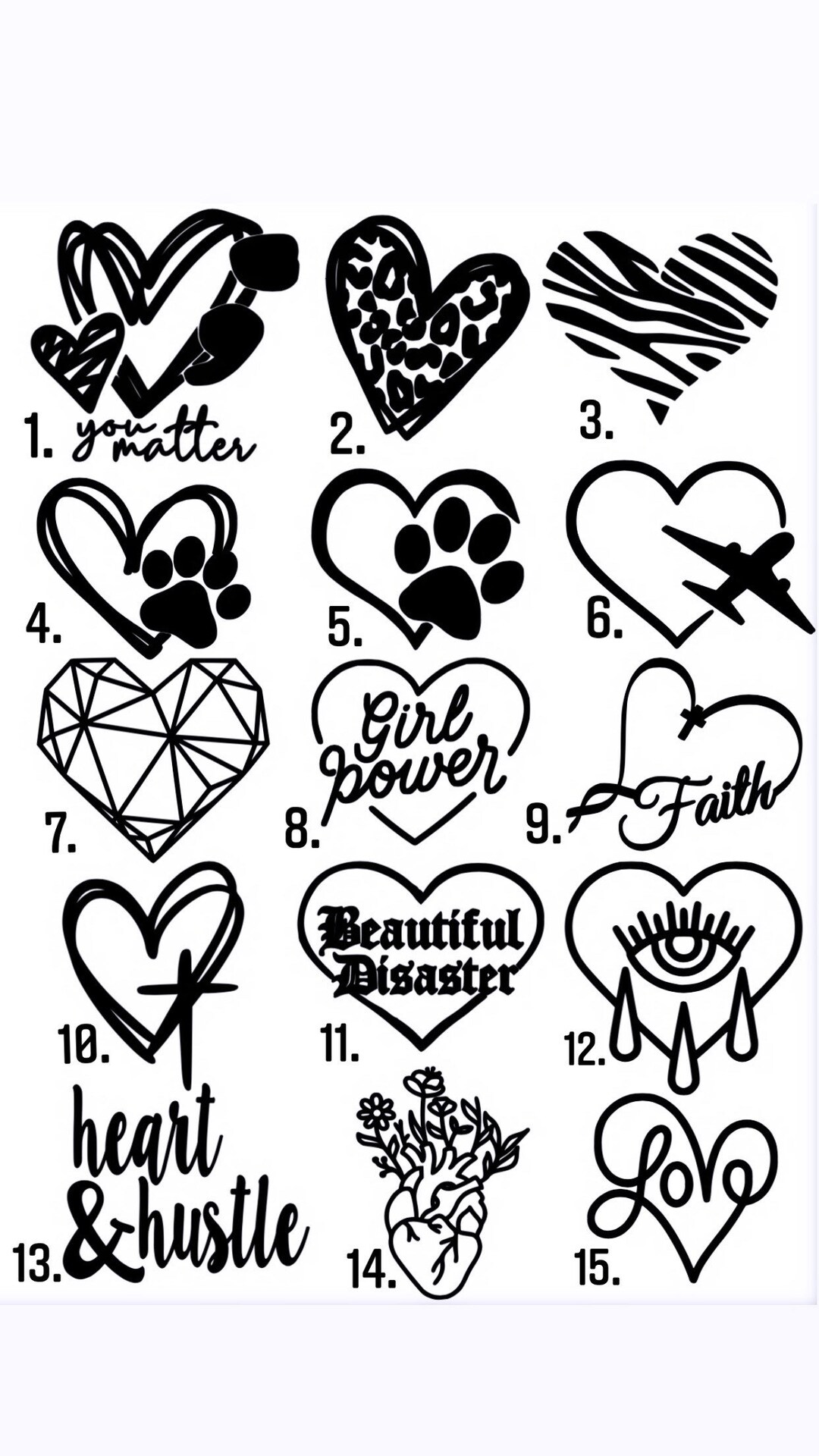 Heart Decal; Cute Love Car Decal Stickers - Etsy