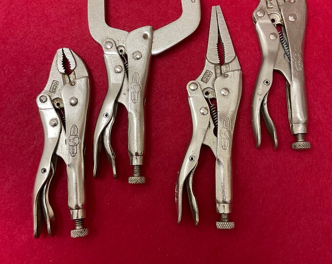 Vintage Set of 4 Inch Vise Grips made in U.S.A. - Etsy