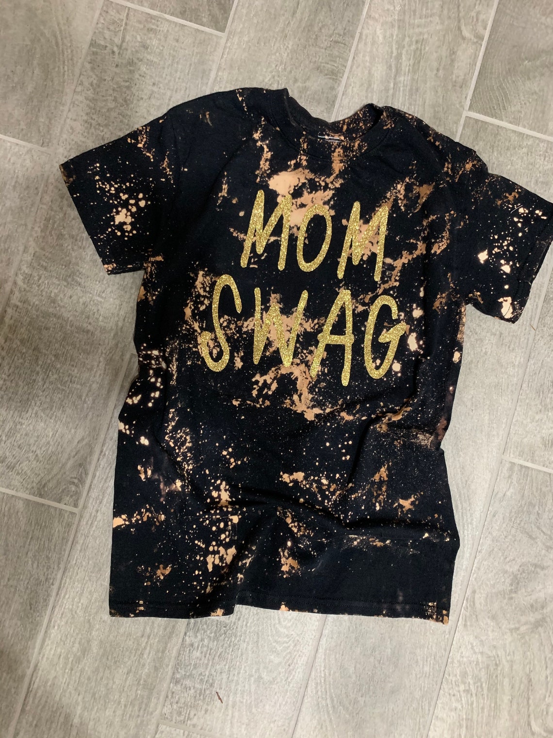 Bleach Tie Dye T Shirts Mom Swag T Shirt Cute Handmade Tie - Etsy