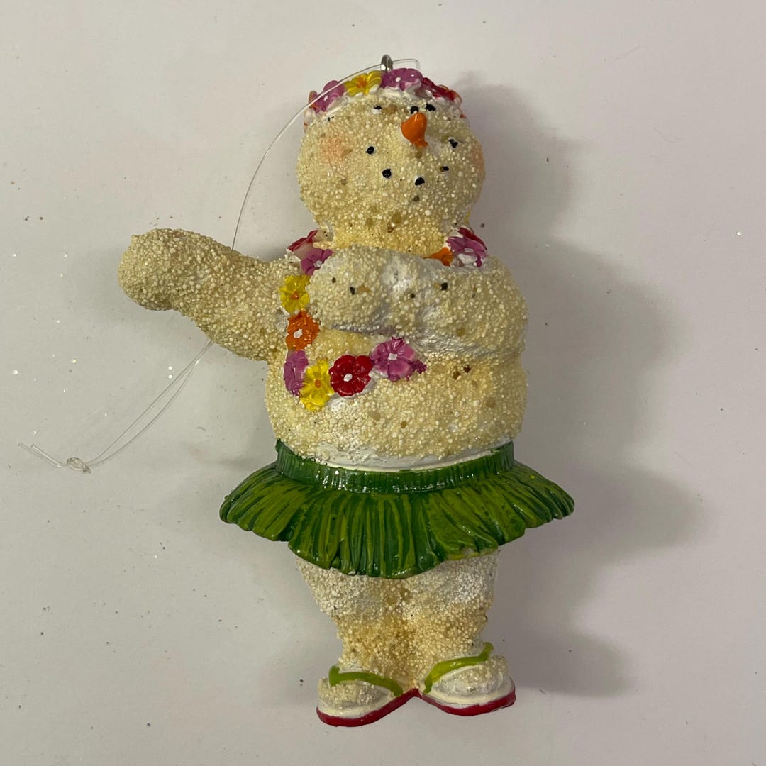 Hawaiian Dancing Snowman Christmas Ornament Hula - Etsy