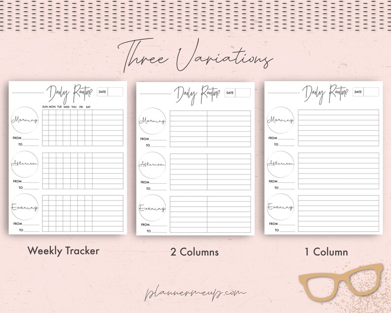 Daily Routine Planner | Weekly Routine Tracker, Morning Routine ...