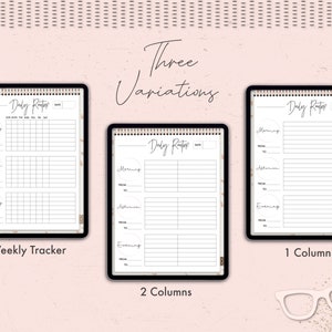 Digital Daily Routine and to Do Notepad| Habit Planner, Morning Routine ...