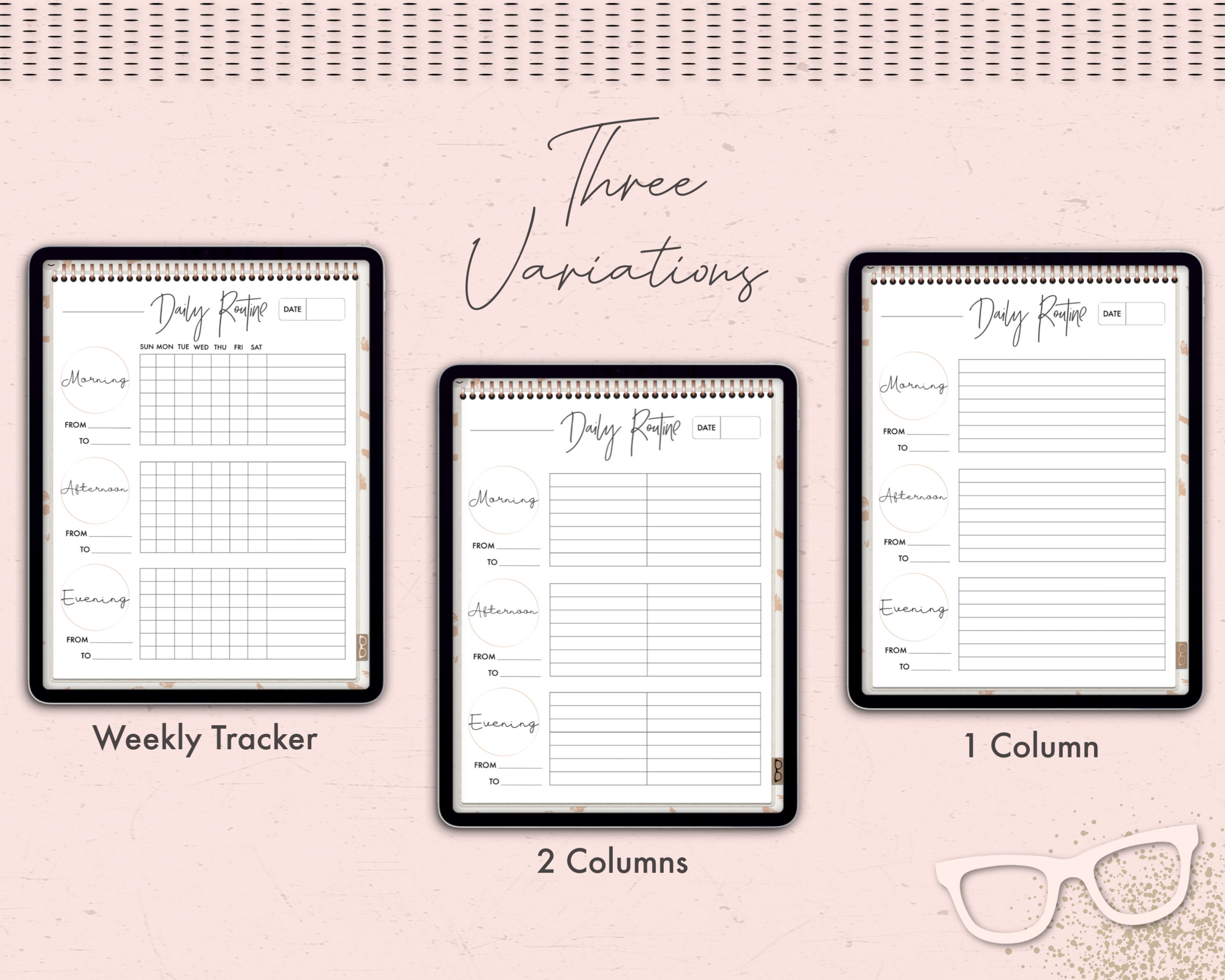 Digital Daily Routine and to Do Notepad| Habit Planner, Morning Routine ...