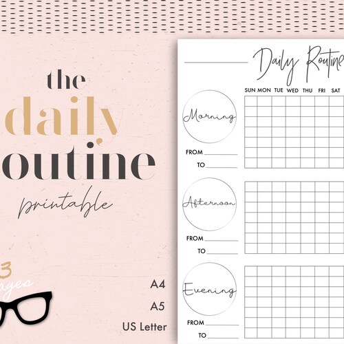 Daily Routine Planner Weekly Routine Tracker Morning - Etsy Daily Routine Planner Weekly Routine Tracker Morning - Etsy