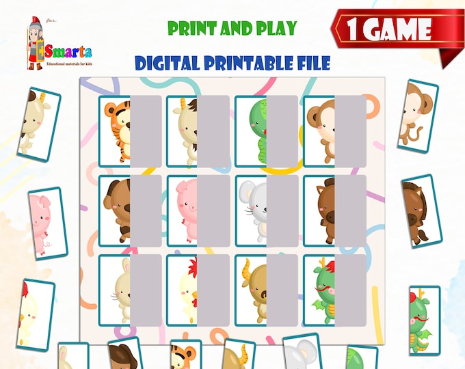 Preschool Education, Pattern Matching Card Game - Etsy Canada