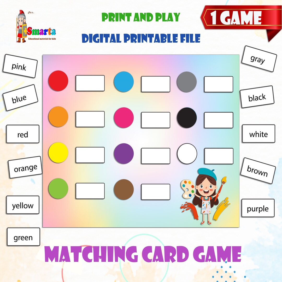 Child Development, Preschool Colors Activity - Etsy