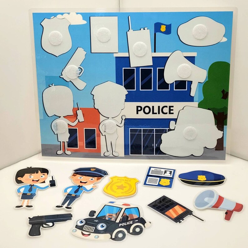 Printable Curriculum, Matching Card Game Police - Etsy