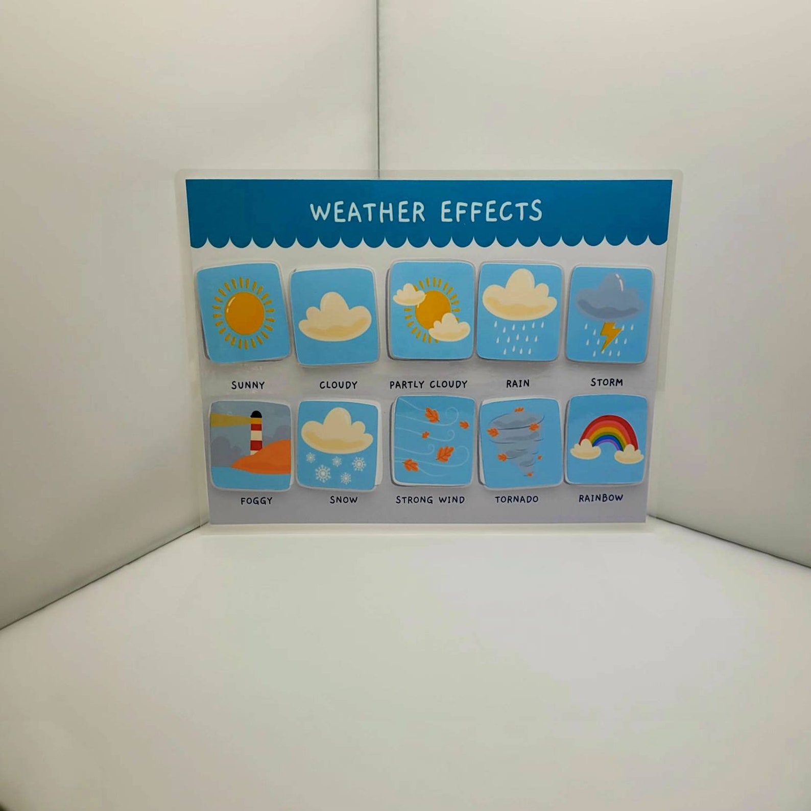 Child Vocabulary Game Matching Card Game Weather Activity - Etsy