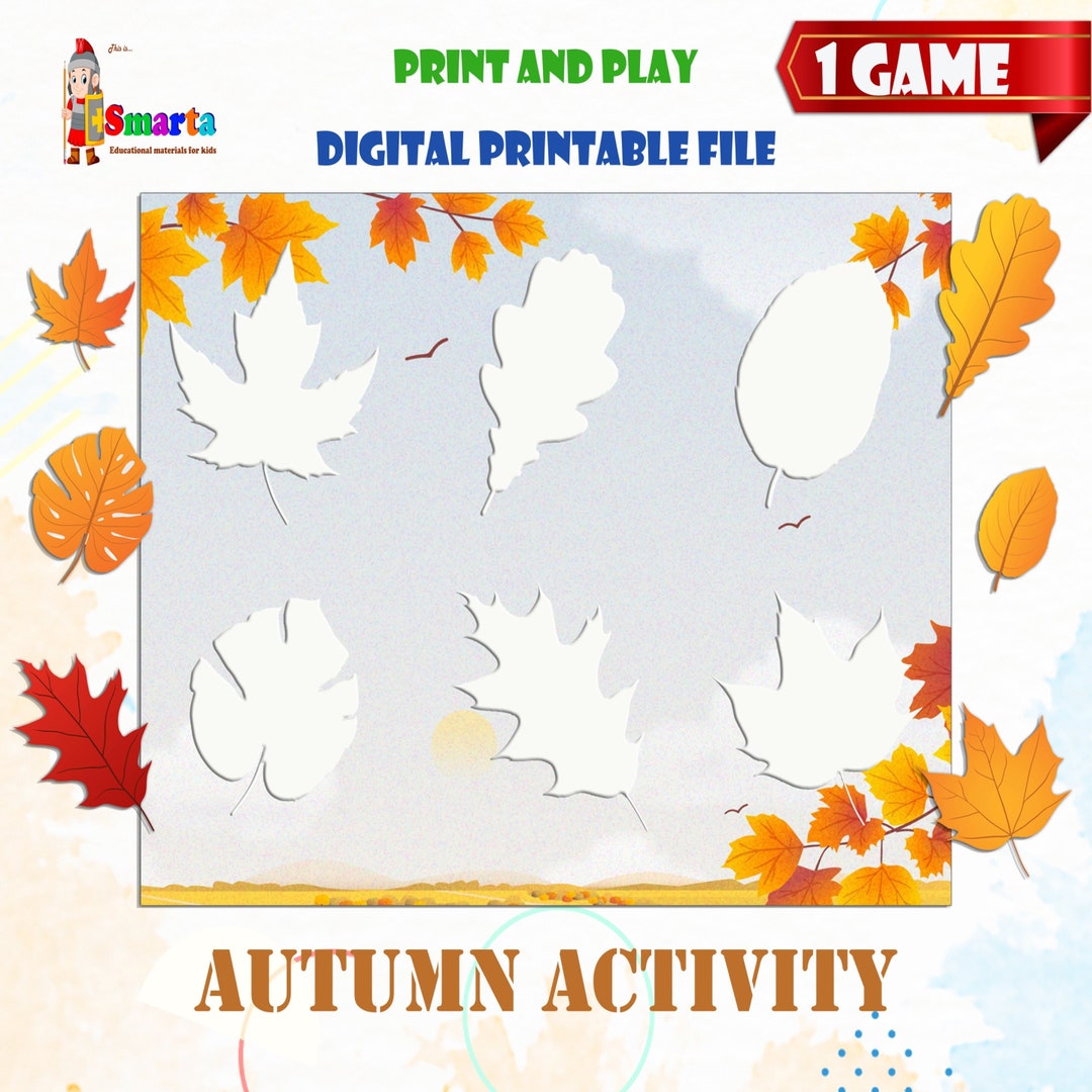 Preschool Education, Autumn Matching Card Game - Etsy