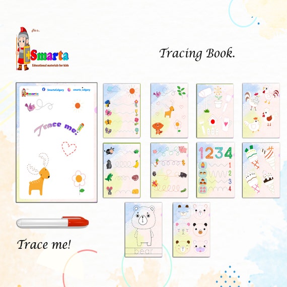 Preschool curriculum preschool tracing pages | Etsy