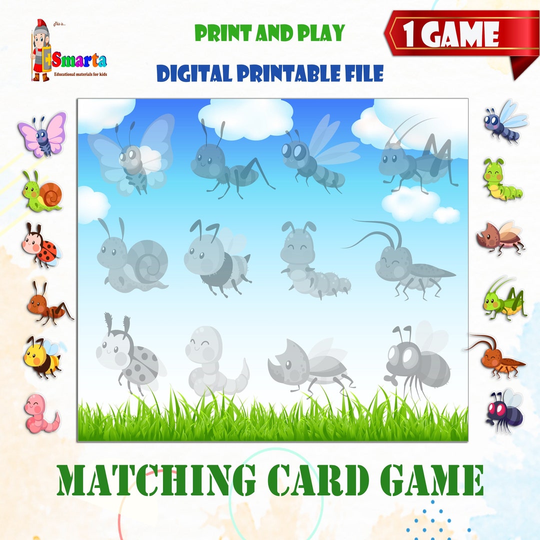 Early Learning Game, Kids Matching Game - Etsy