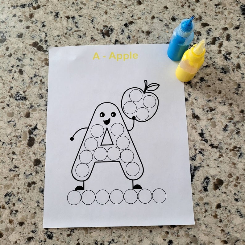 Preschool Alphabet Dot to Dot Alphabet Activity - Etsy Canada