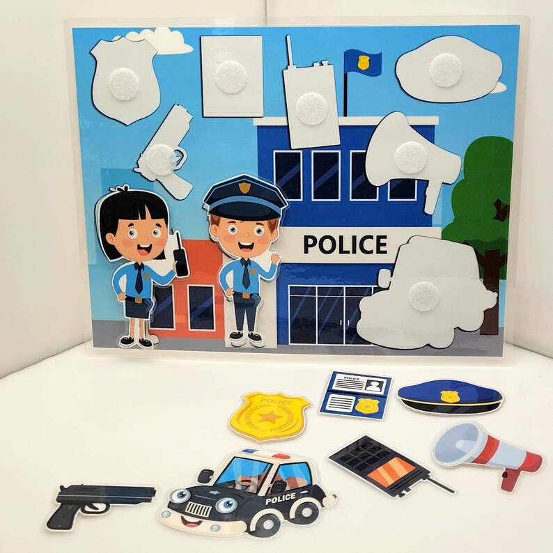 Printable Curriculum, Matching Card Game Police - Etsy