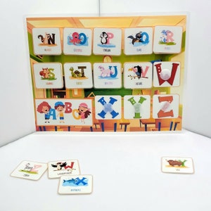 Preschool Alphabet, Matching Card Game Alphabet - Etsy