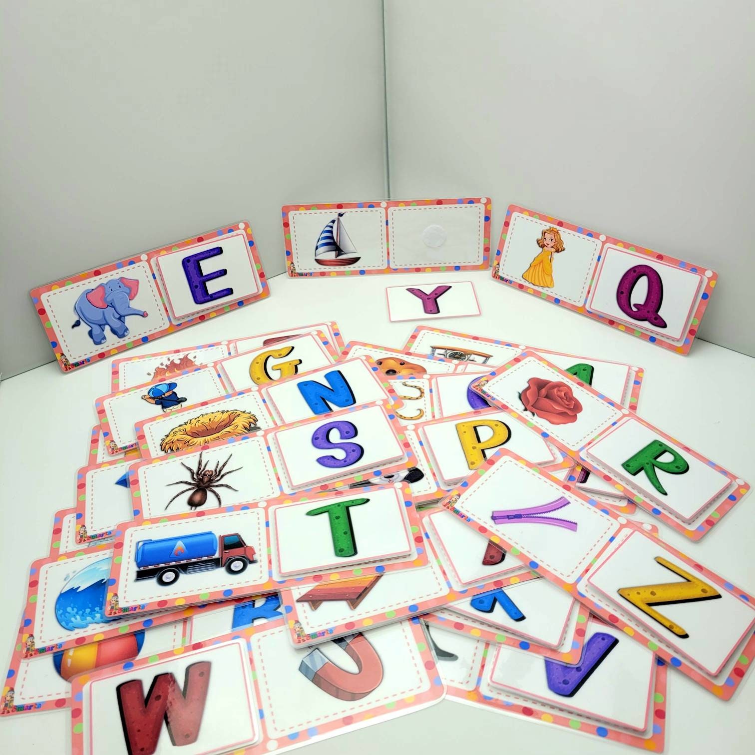 Preschool Alphabet Cards Matching Card Game - Etsy