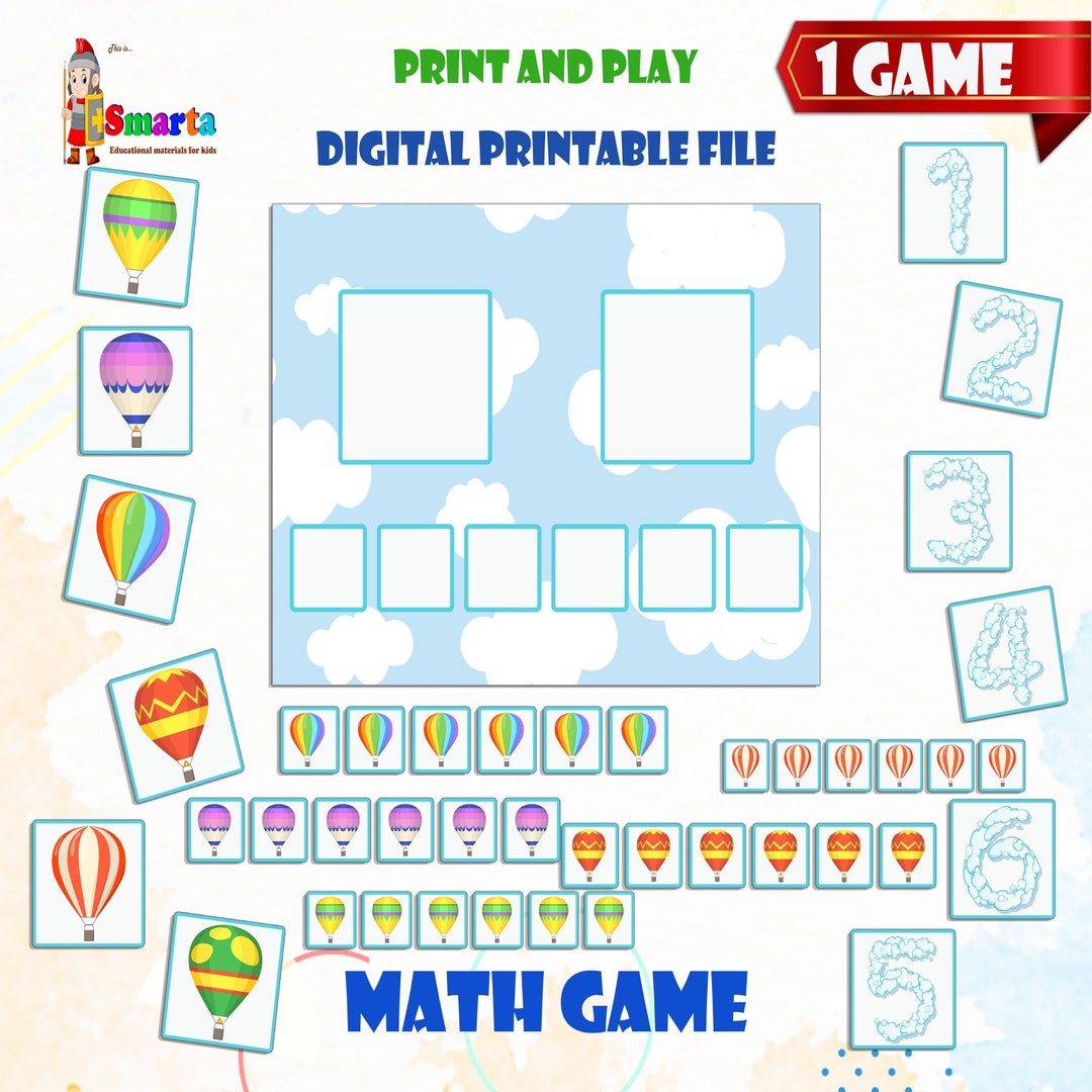 Preschool Curriculum, Math Printable Game - Etsy