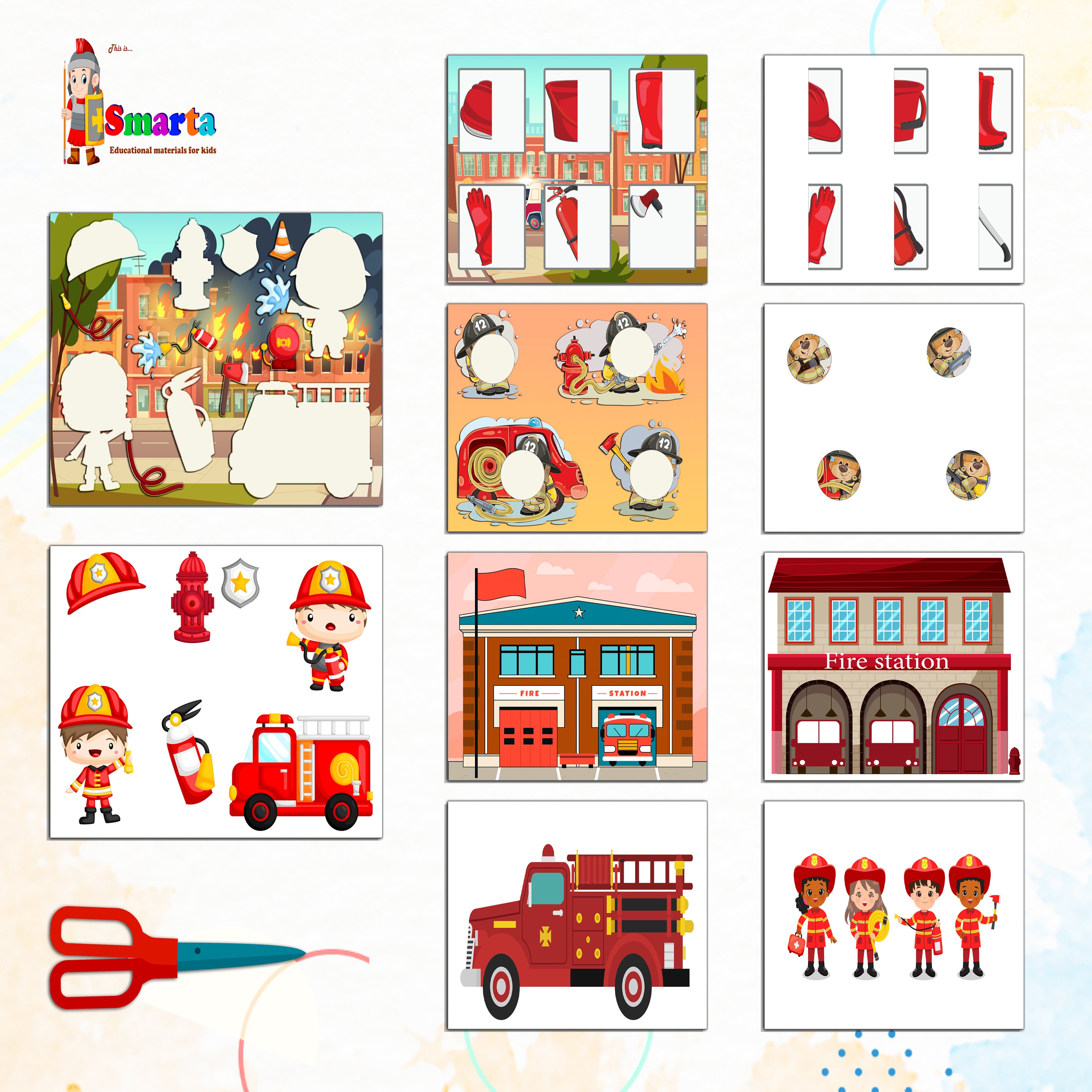 Preschool Curriculum Preschool Worksheets Fire Department - Etsy