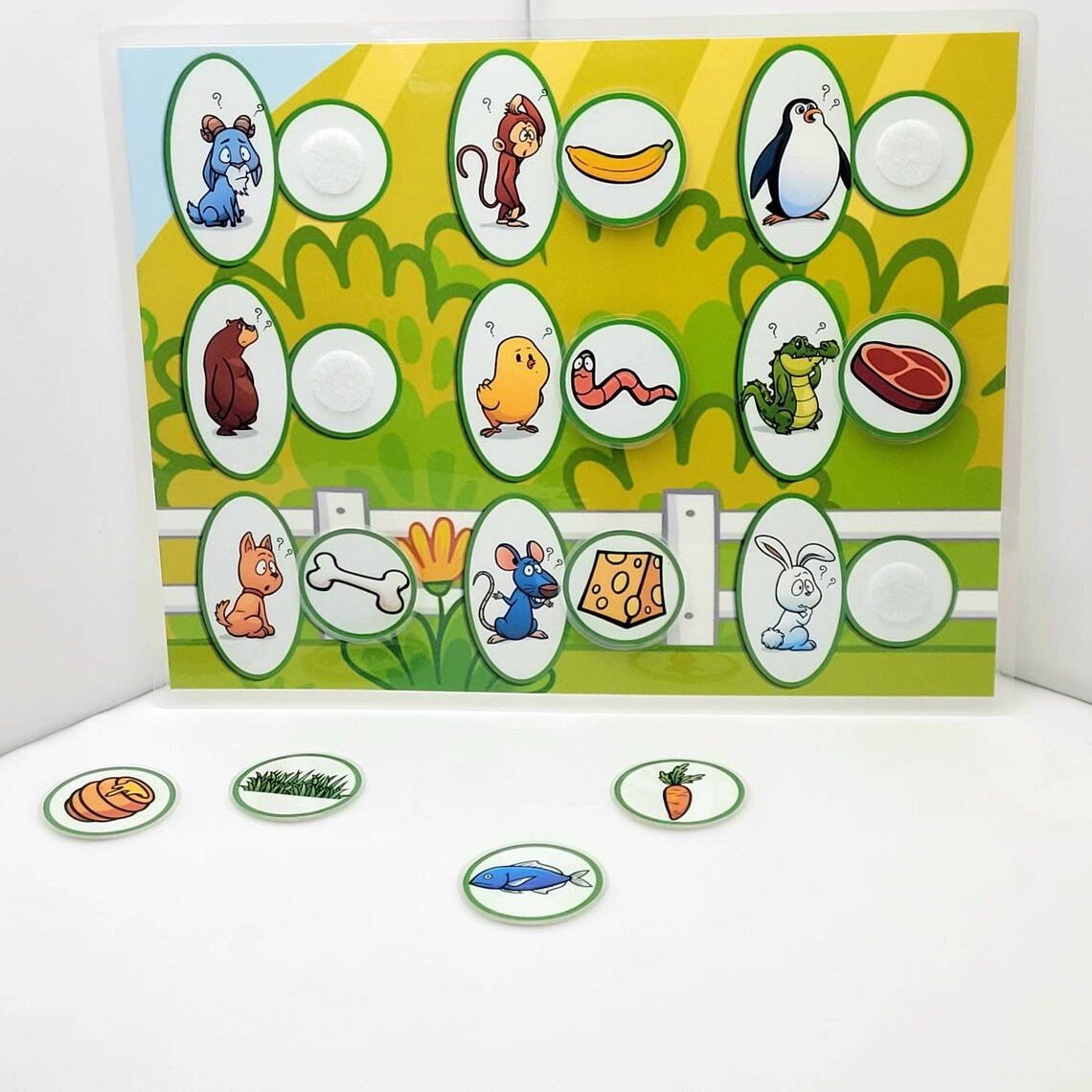 Child Development Matching Card Game Learn Animals - Etsy