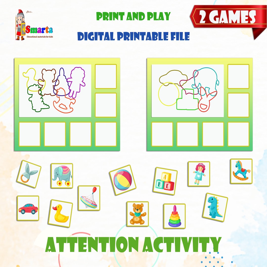 Child Development Game, Attention Activity, Learn Toys Game - Etsy