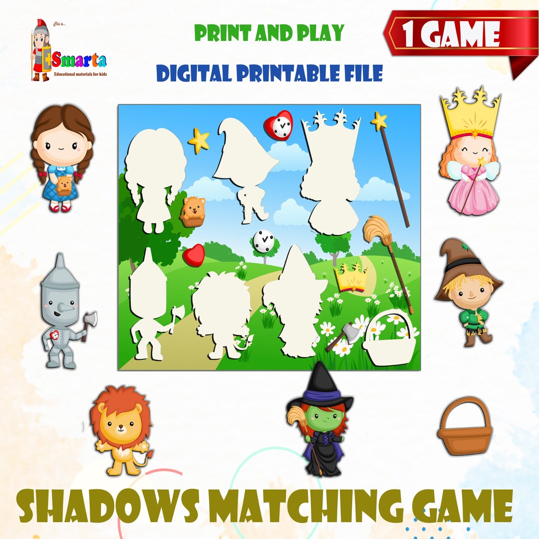 Matching Card Game, Wizard of Oz Game - Etsy