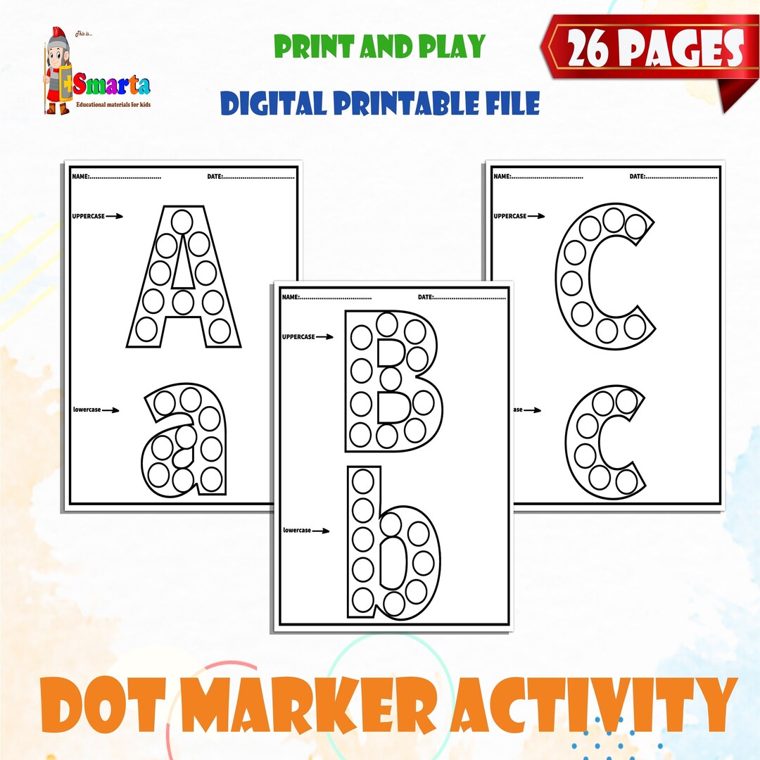 Preschool Curriculum, Dot Marker Activity, Learn Alphabet - Etsy