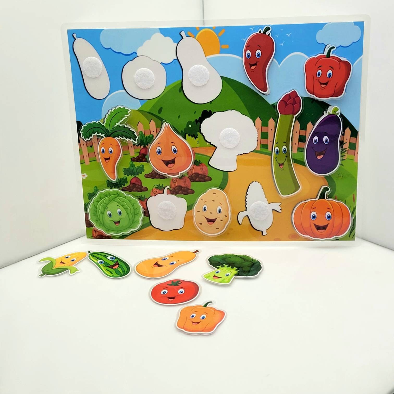 Preschool Curriculum Matching Card Game Vegetables | Etsy