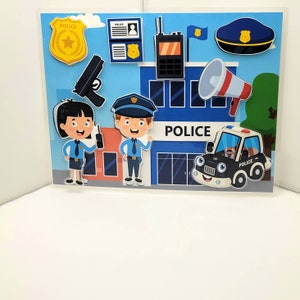 Printable Curriculum, Matching Card Game Police - Etsy